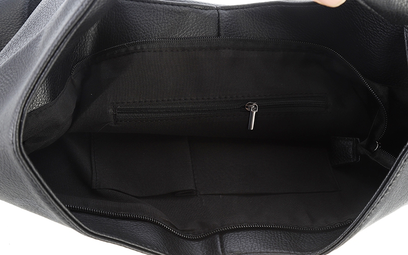 Zwarte Hobo Tas Haren met Slouchy Look | I'm Dutch